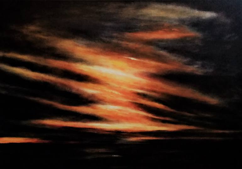 THE LAST MIDNIGHT SUN Painting by Cecilia Flaten | Saatchi Art