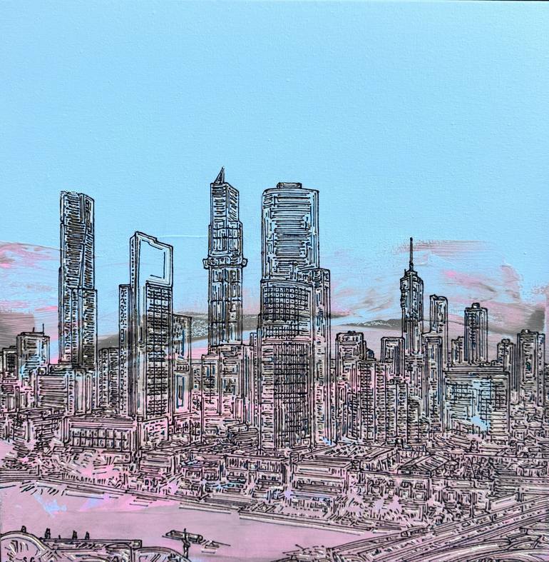 Echoes of the Yarra Painting by Sebnem Gencer | Saatchi Art
