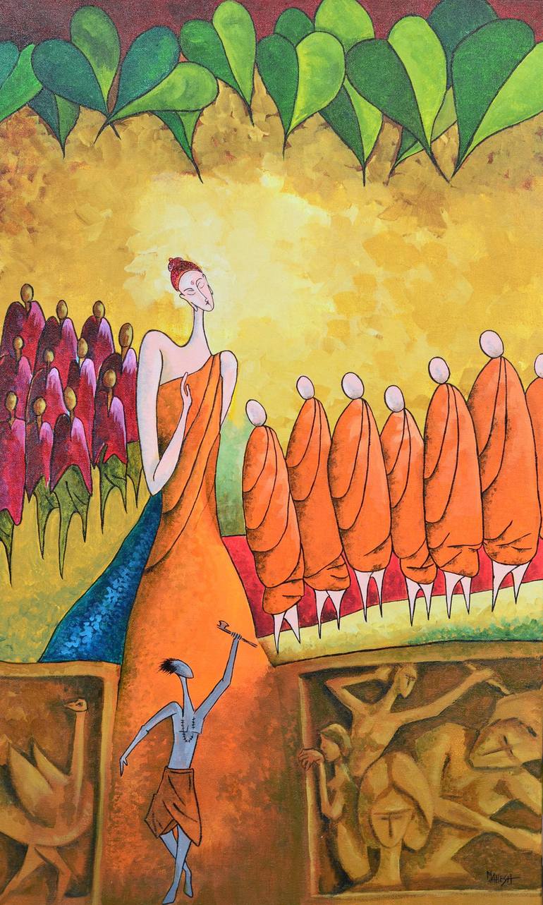 Lord Buddha and Angulimala,(B1) Buddhist stories, Jataka tales ...