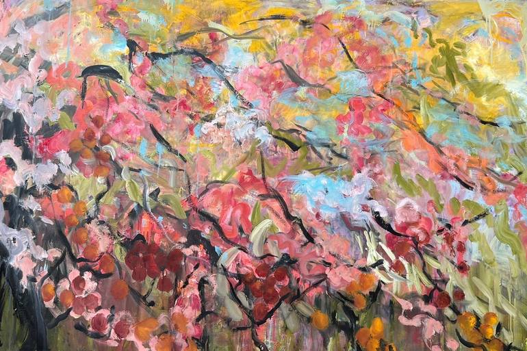 Tree of life: Cherry Delight Painting by Gay Cox | Saatchi Art
