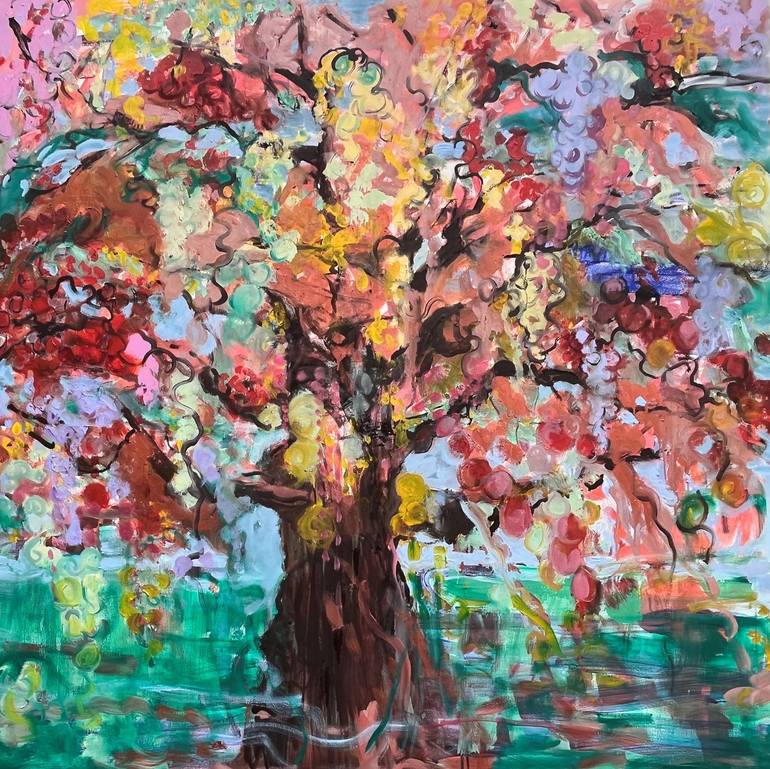 Tree of Life: Spring Vining Painting by Gay Cox | Saatchi Art