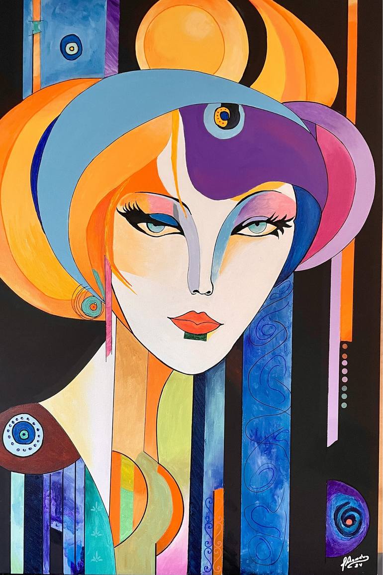 Art Deco Fusion Painting by Percy Rivera | Saatchi Art