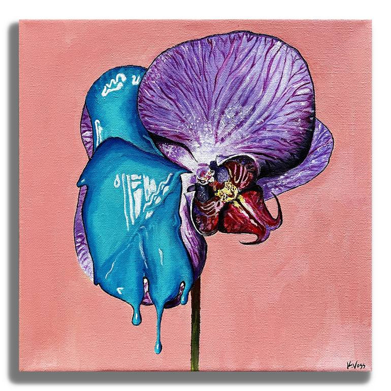Painted Orchid Painting by Kristin Voss | Saatchi Art