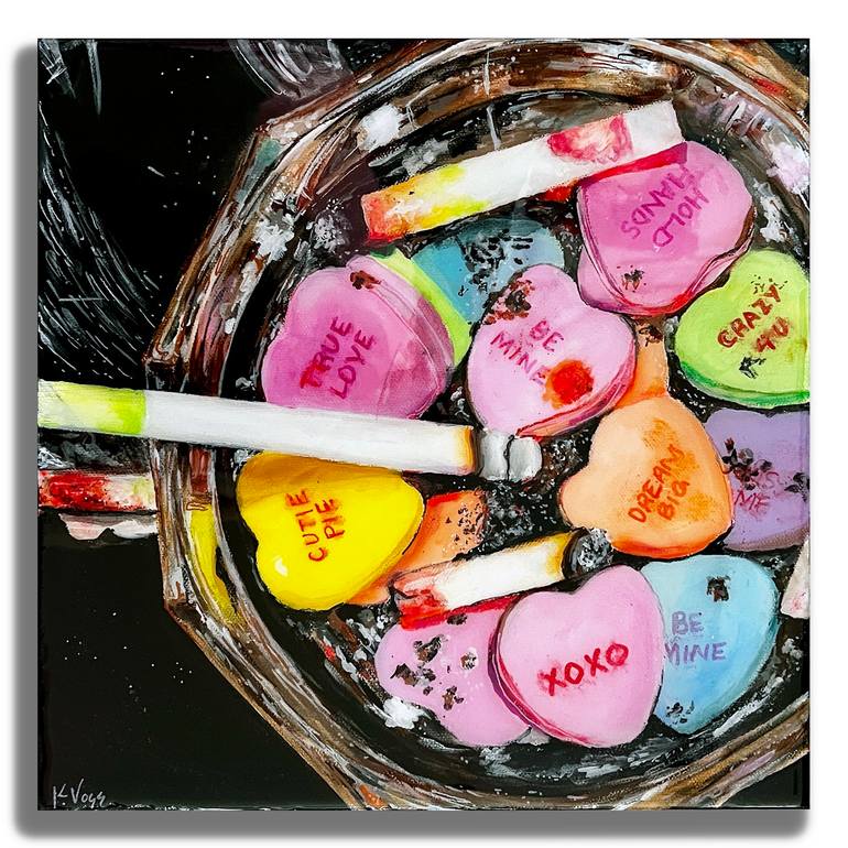 Valentine's Day 2.0 Painting by Kristin Voss | Saatchi Art