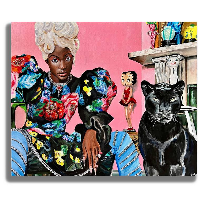 The Fashionista Painting by Kristin Voss | Saatchi Art