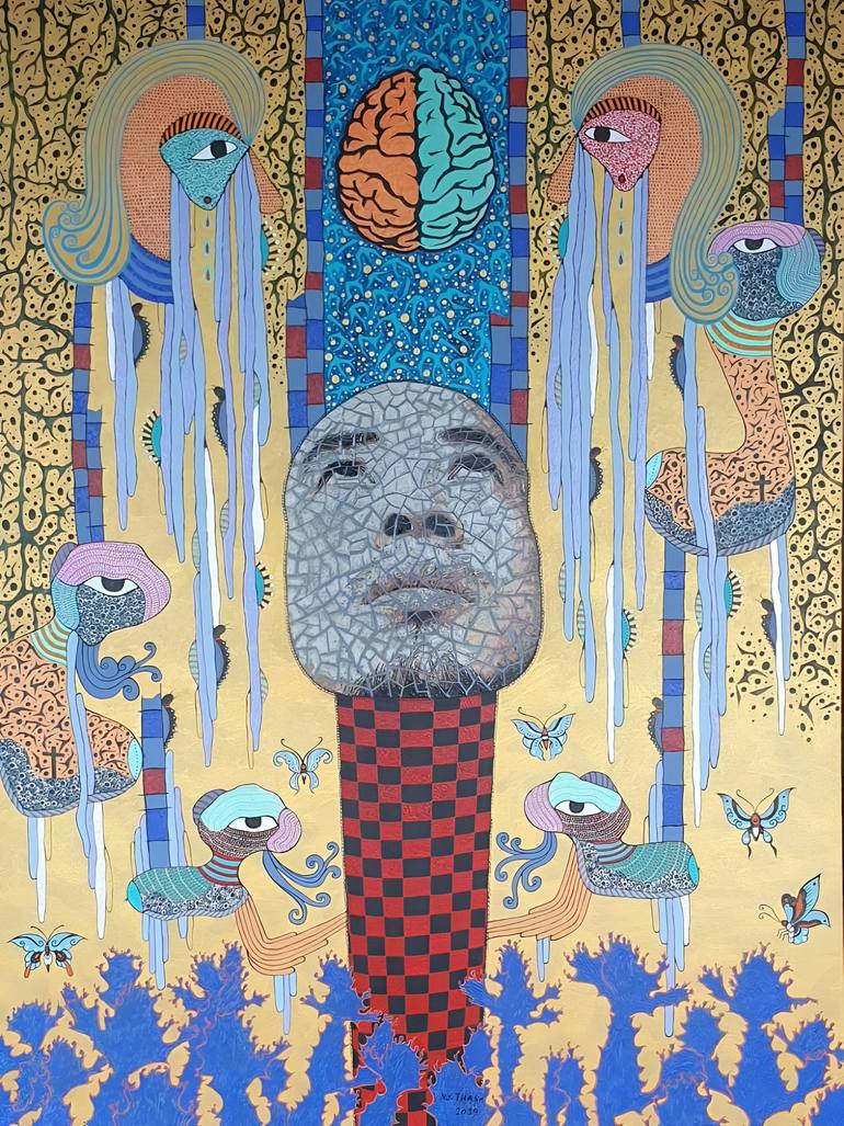 Self Portrait Painting by Patron Art Space | Saatchi Art