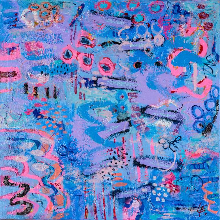 Untamed Wisteria Painting by Lindy Farley | Saatchi Art