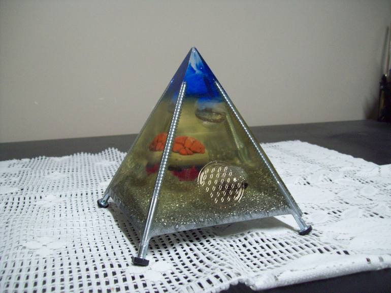 Orgone pyramid Worlds beyond Sculpture by Deana Cheney-Howard | Saatchi Art
