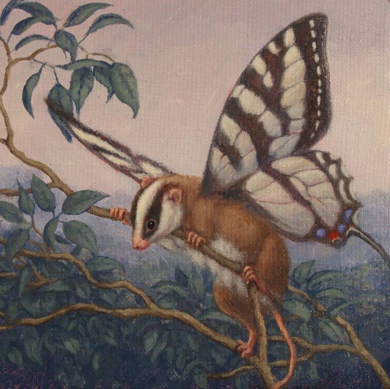 Feathertail Possum Painting by Sandra Yagi | Saatchi Art