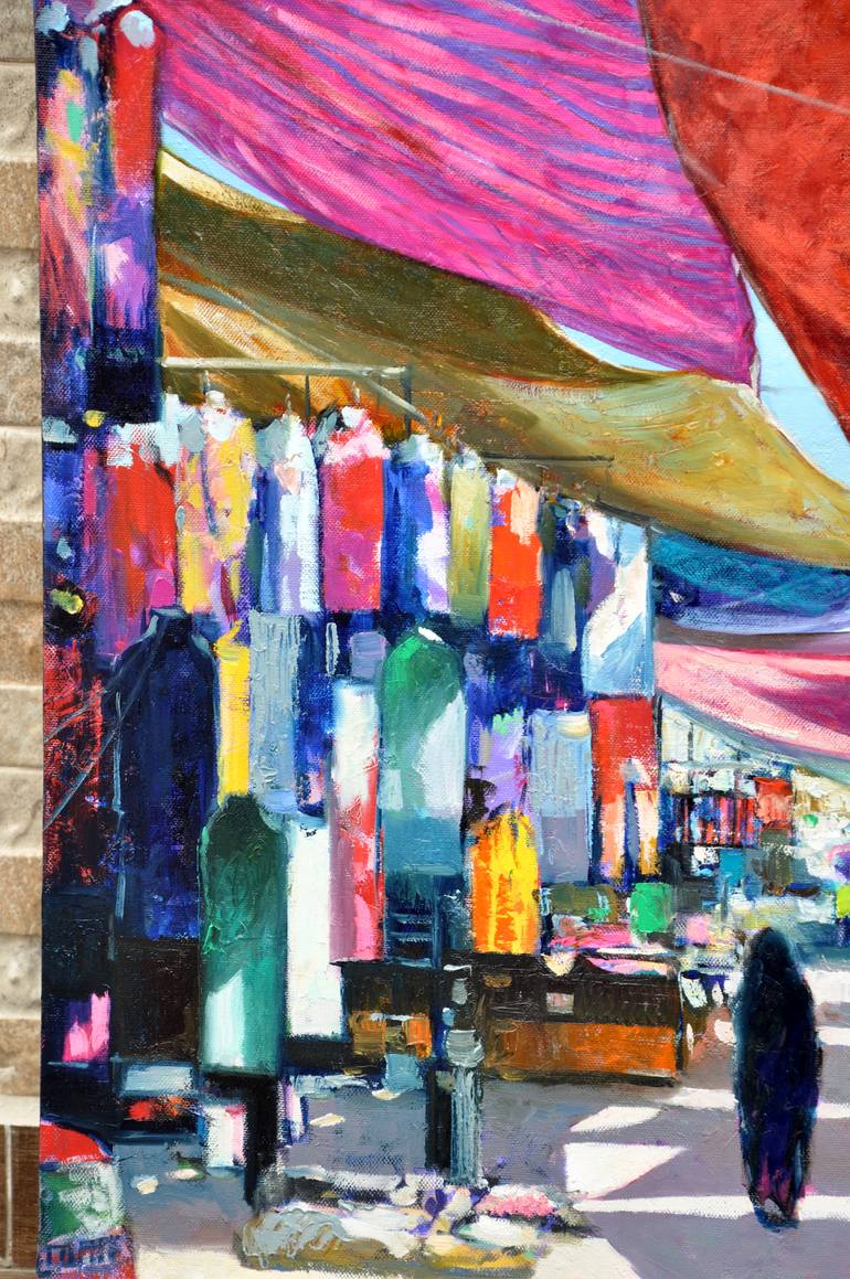 Morocco Bazaar Painting by Emil Aziz | Saatchi Art