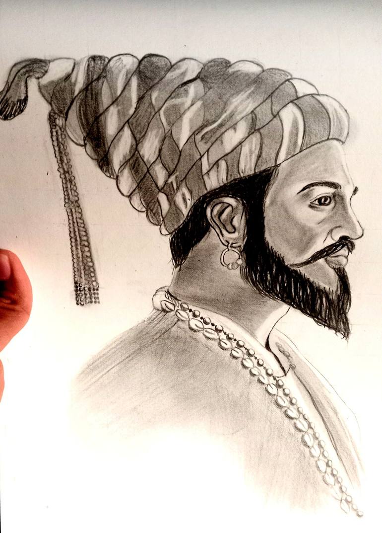 Chatrapati Shivaji Maharaj, Raje Painting by Prajapati Manish | Saatchi Art