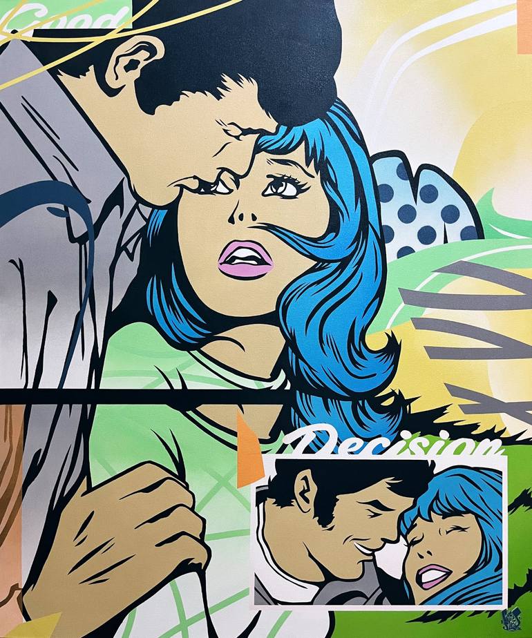 Good Decision Painting by Cutnotslices Stencils | Saatchi Art