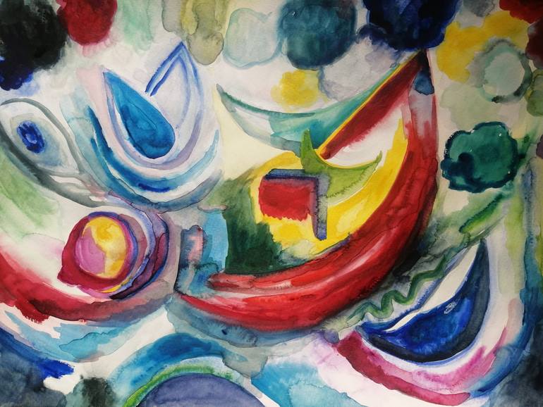 A day on the ocean Painting by Daniela Elger | Saatchi Art