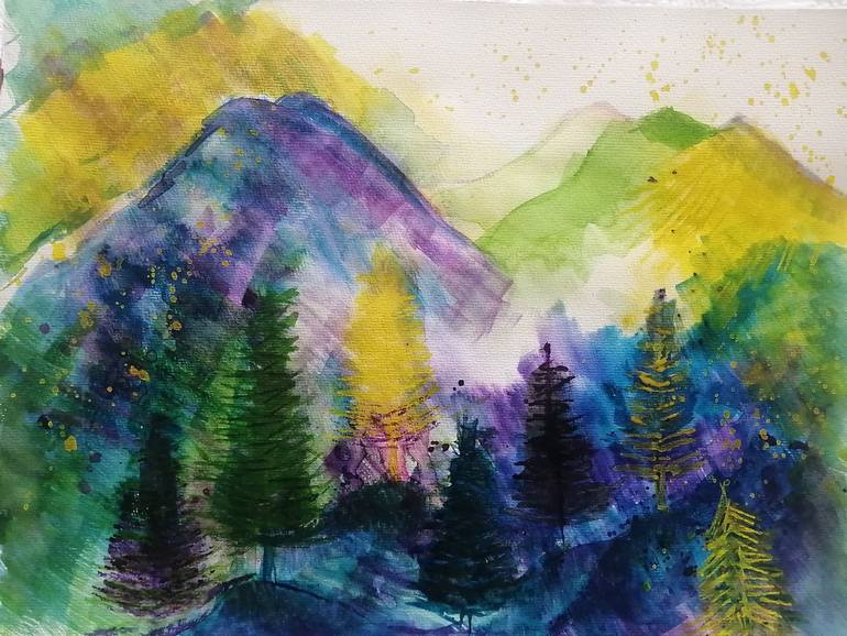 Summerlight Engadin Painting by Daniela Elger | Saatchi Art
