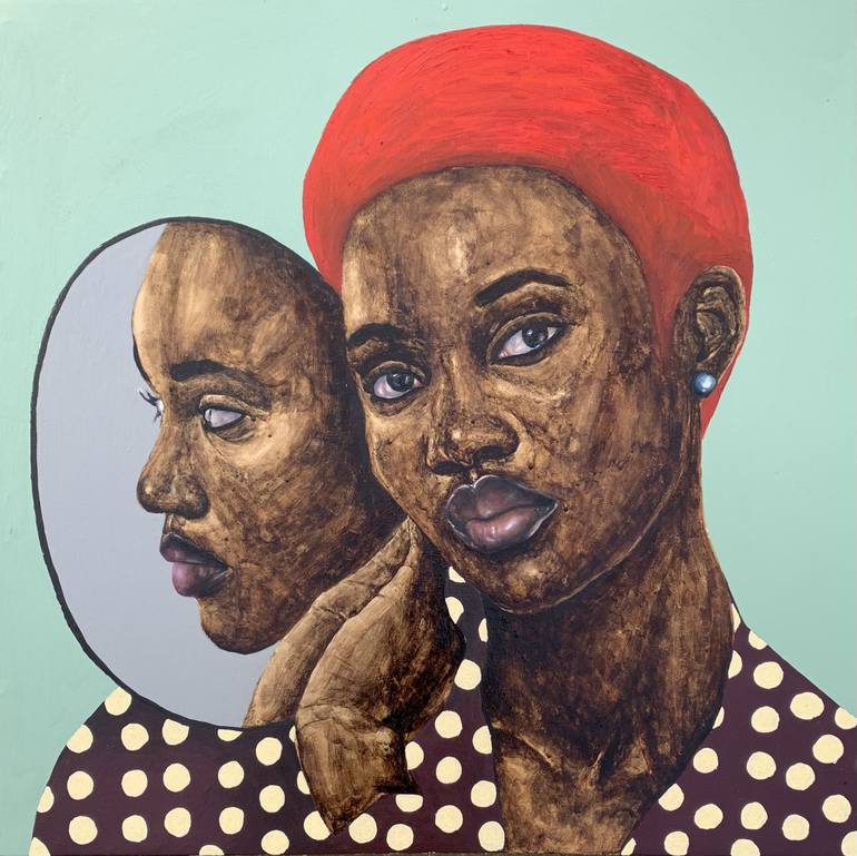 Self reflection (I) Painting by Emmanuel Ojebola | Saatchi Art