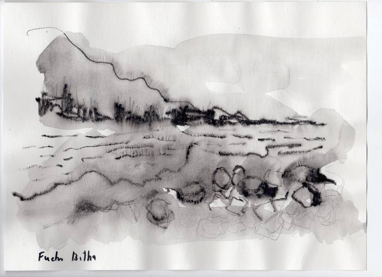 Dead Sea 3 Drawing by Bilha Fuchs | Saatchi Art