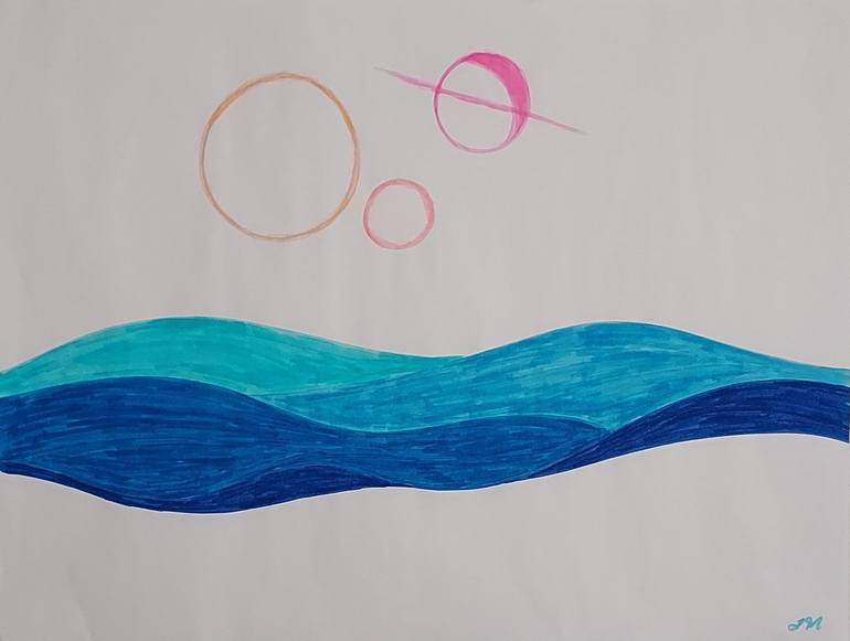 Bluestone Desert #2 Drawing by L Meeker | Saatchi Art