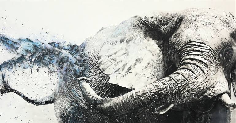 Endngered Inks Bathtime Drawing by Endangered Inks | Saatchi Art