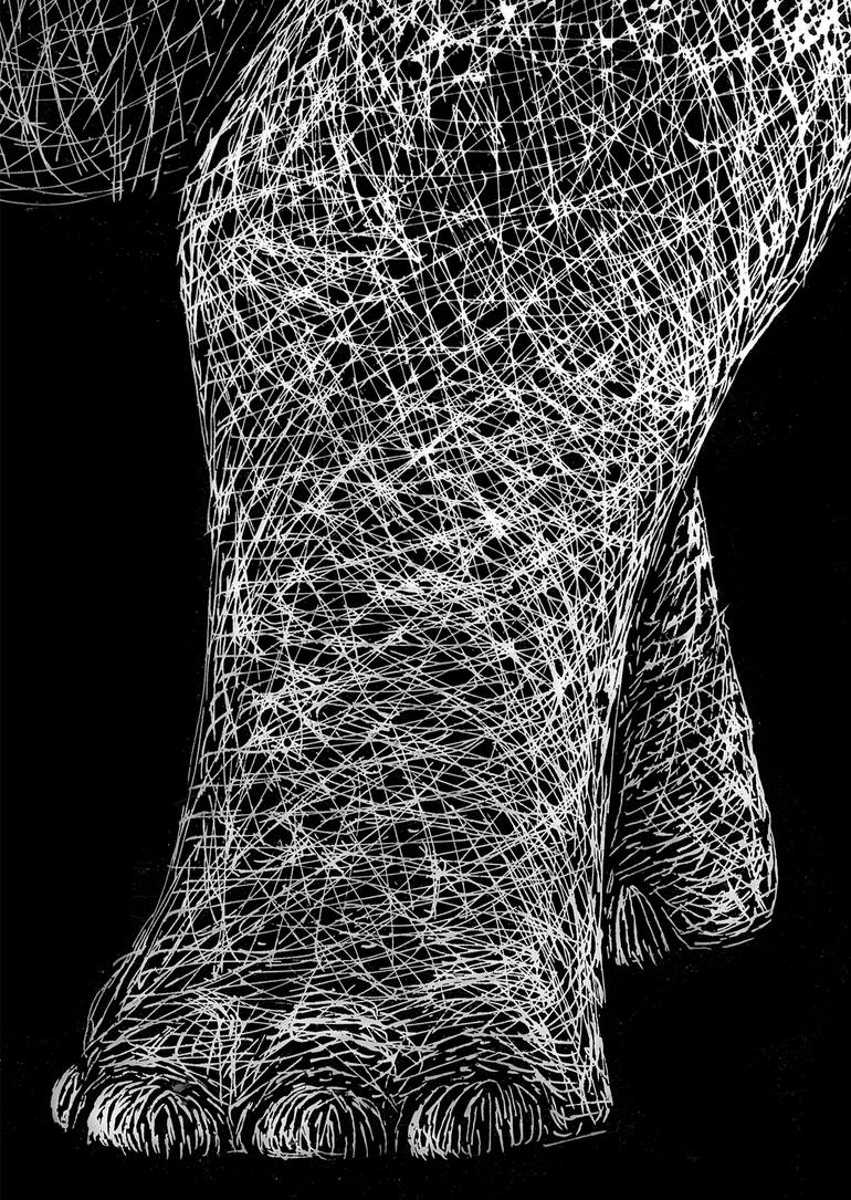 The Rat and the Elephant Painting by Lia Mariani | Saatchi Art