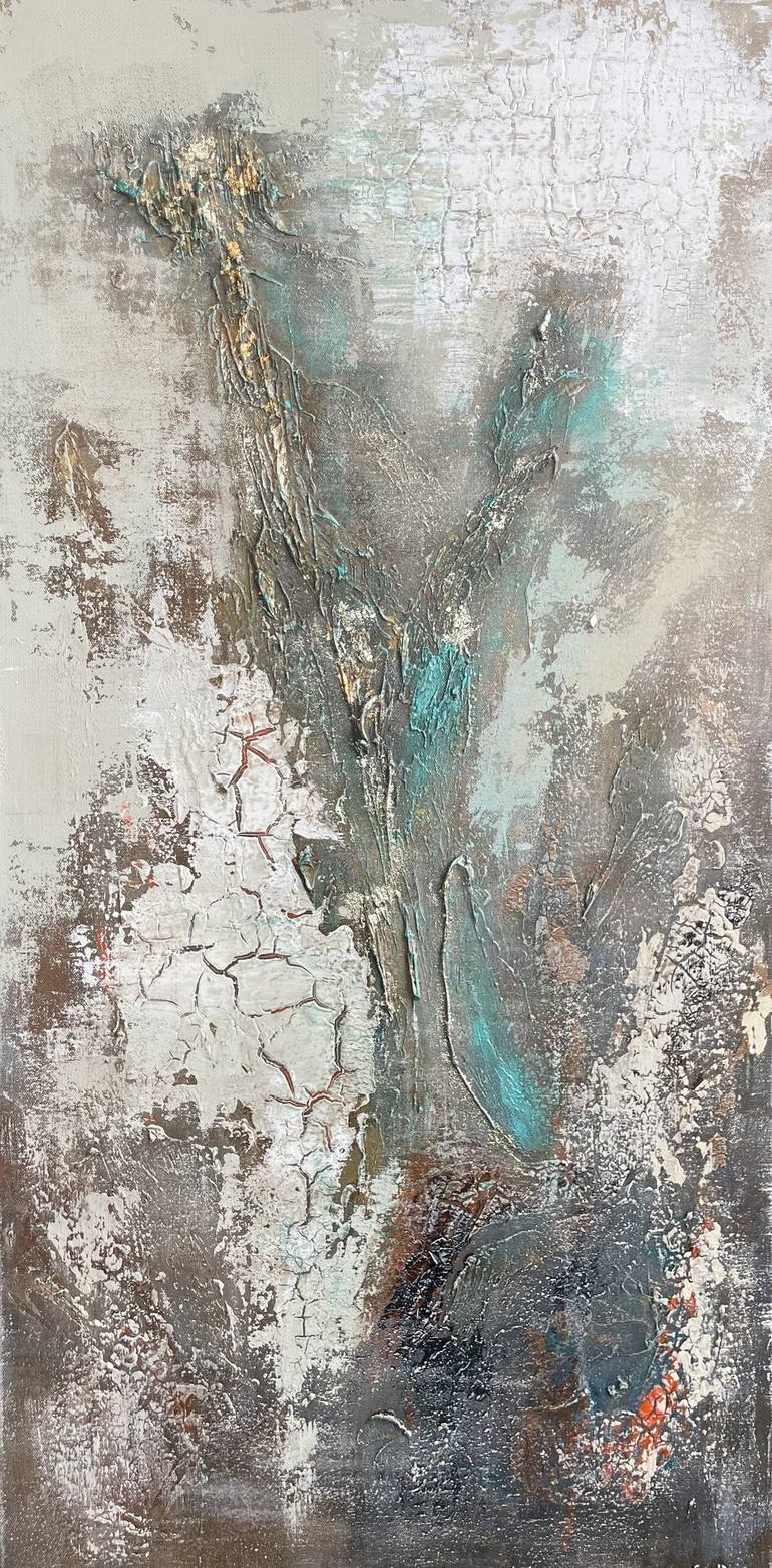 White Crackles Painting by Andrea Elek | Saatchi Art