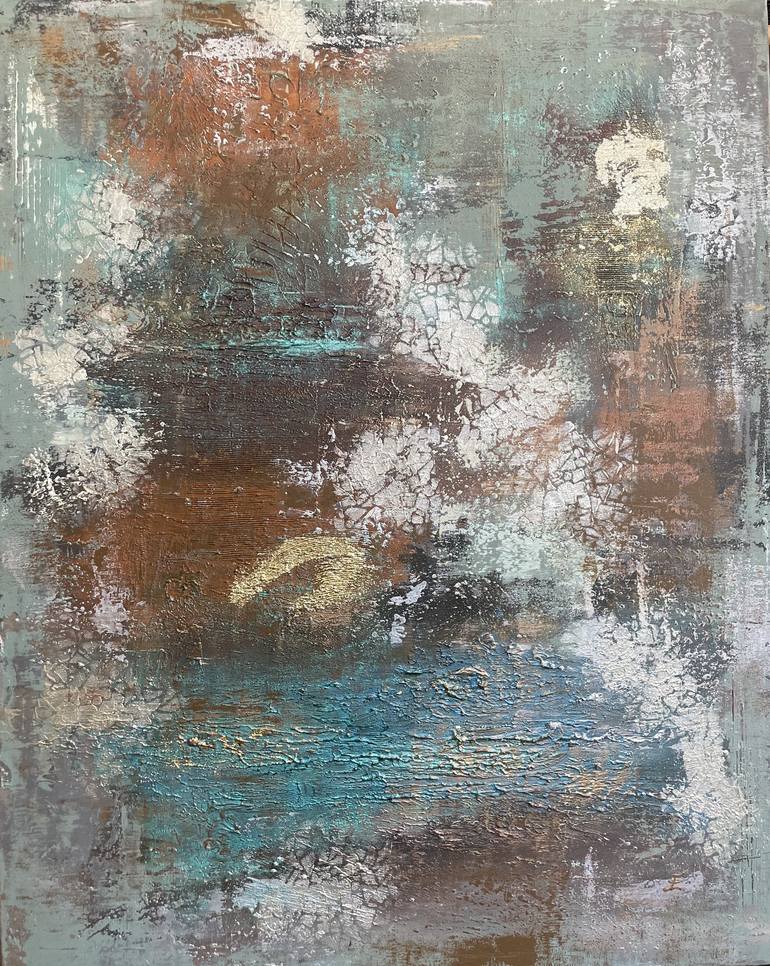 Azurit Malachit Painting by Andrea Elek | Saatchi Art