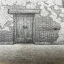 Old house of Bukhara. Drawing by Ulugbek Mukhamatov | Saatchi Art