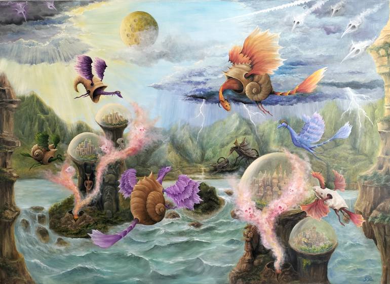 Modern Surrealism Fantasy Oil Painting 547352 Gregory Pyra PIRO ...