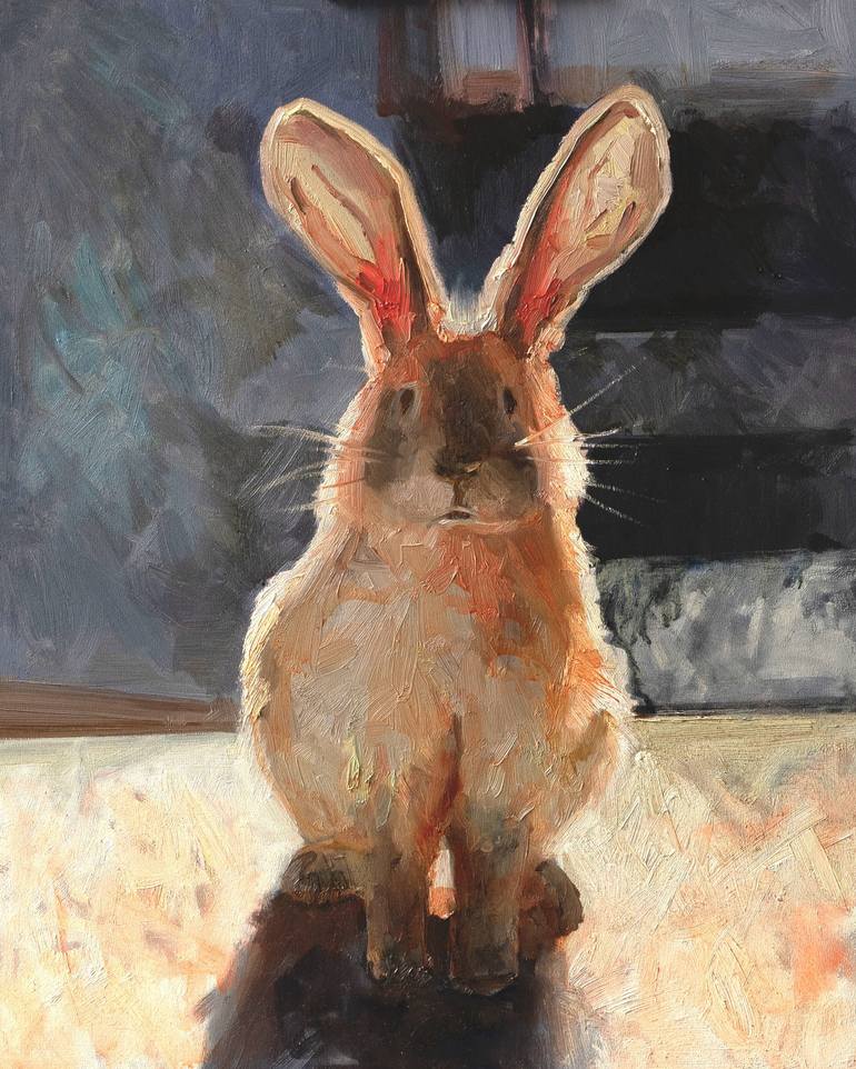 Rabbit Venus 40x50, oil paint Painting by Narmin Nasibova | Saatchi Art