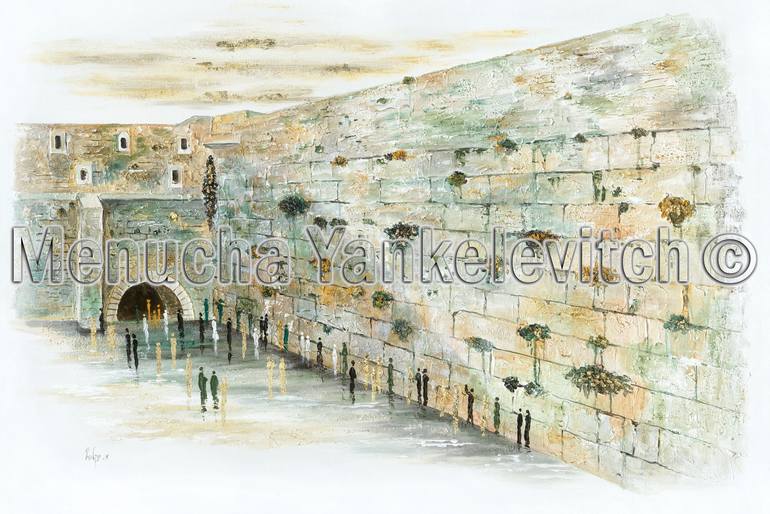 The Western Wall 1151 Painting by Menucha Yankelevitch | Saatchi Art