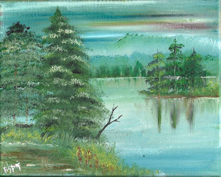 Framed Nature Oil Painting - Original Artwork Painting by Devaki ...