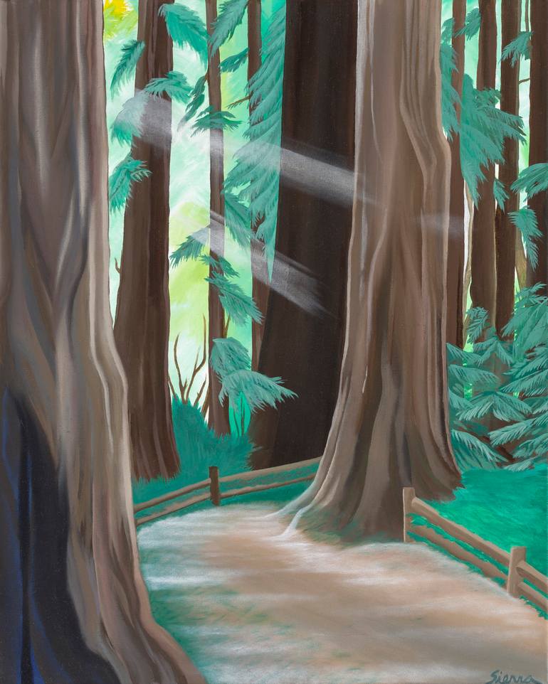 Under The Felton Henry Cowell Redwoods Painting by Sierra Miller ...