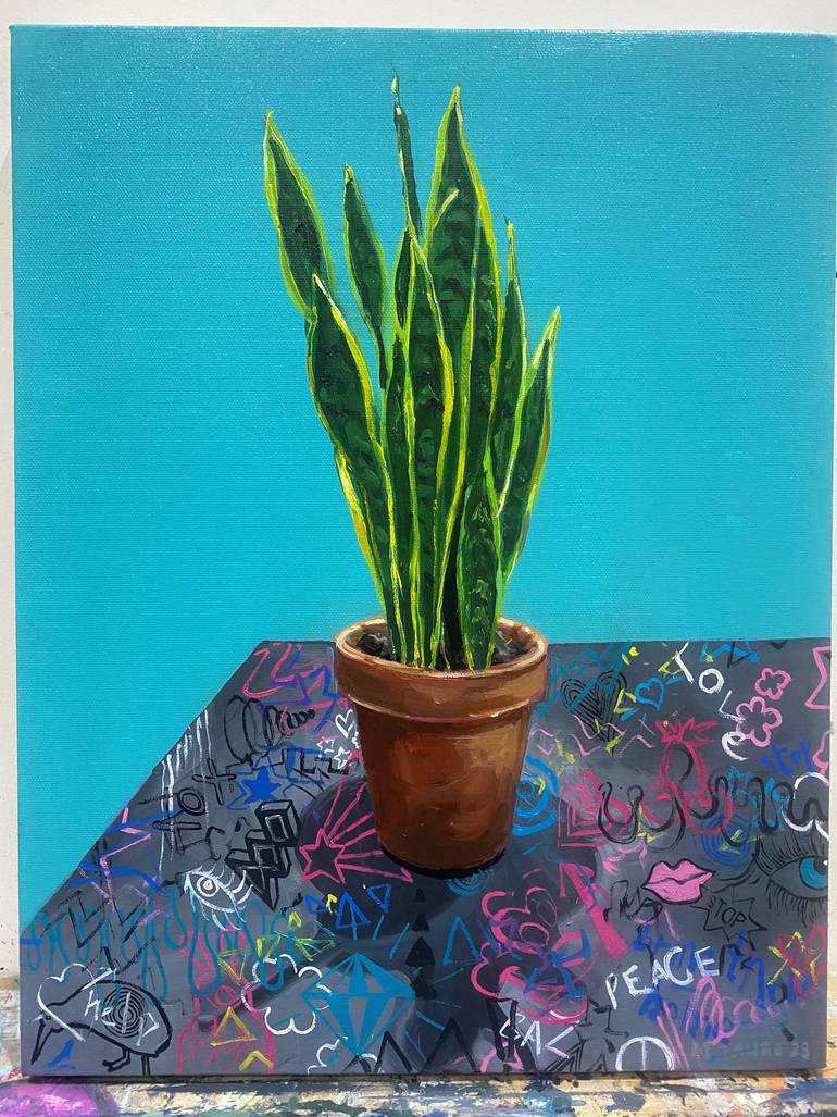 Peace Plant Painting by Michelle Taube | Saatchi Art