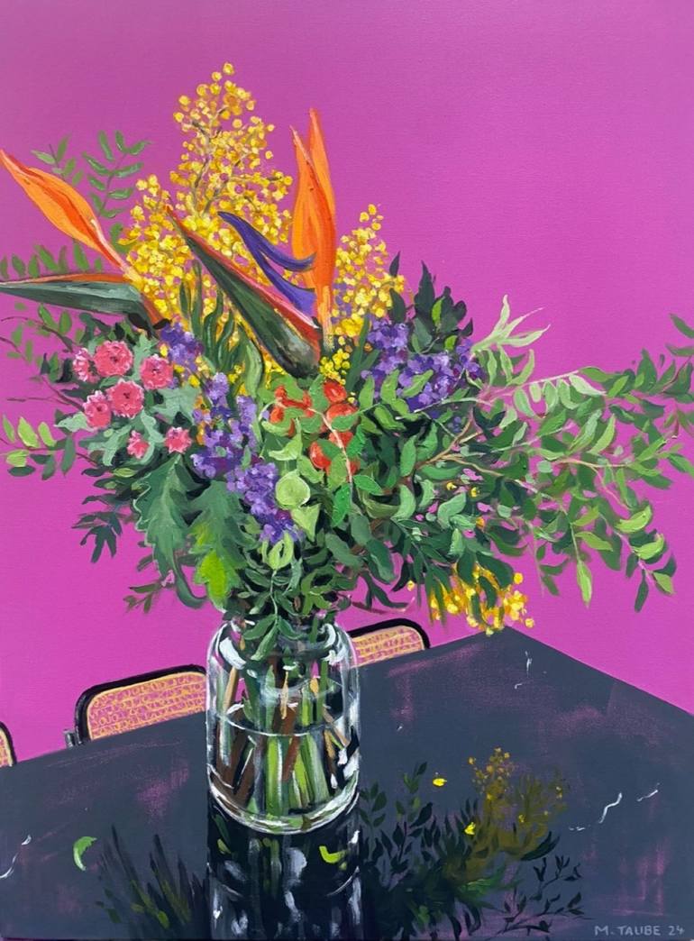 Dinner Guests Painting by Michelle Taube | Saatchi Art