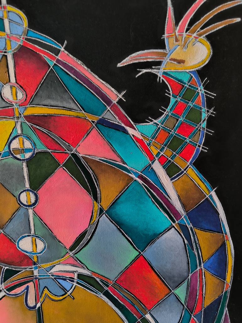 Harlequin Painting by Kata Sova | Saatchi Art