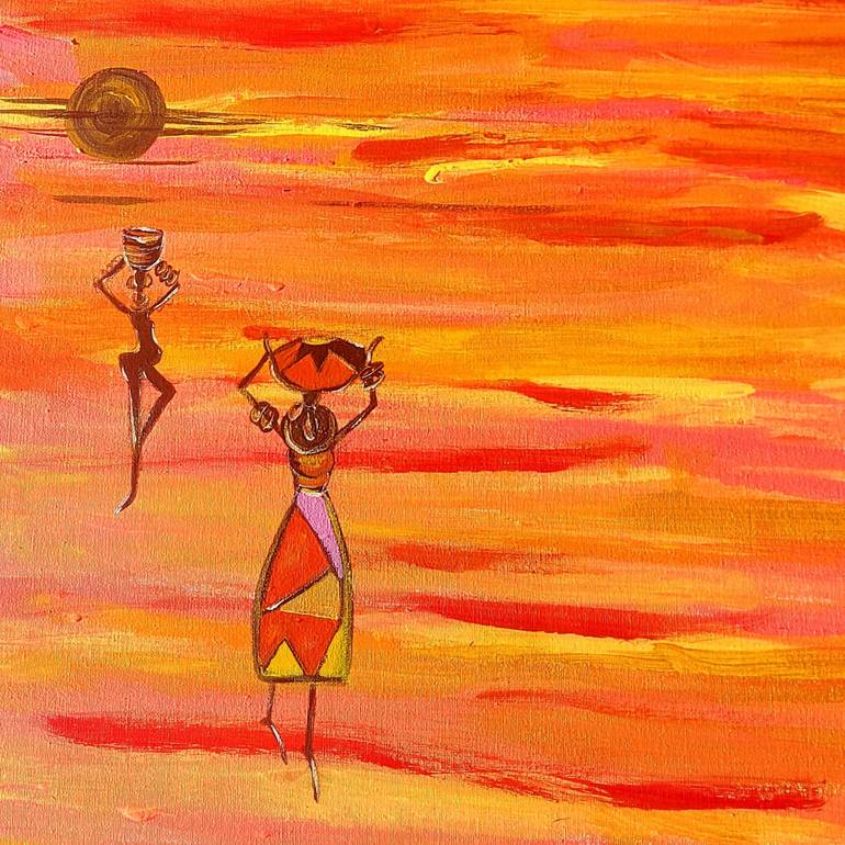 Amanzi Inyanga - Water Moon Painting by Colleen Sinclair | Saatchi Art