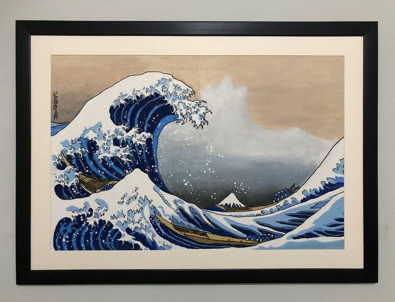 The Great Wave Painting by Shayan Khalid | Saatchi Art