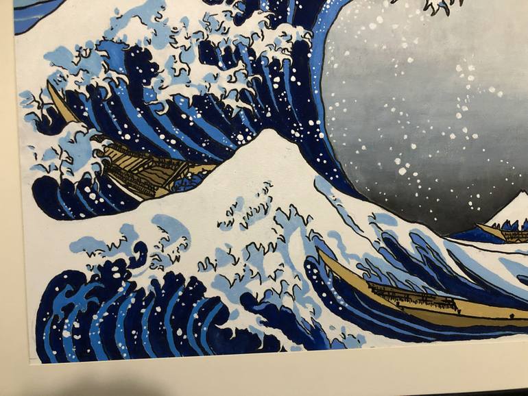 The Great Wave Painting by Shayan Khalid | Saatchi Art