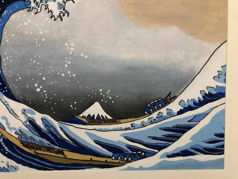 The Great Wave Painting by Shayan Khalid | Saatchi Art