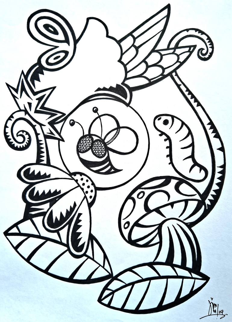 Microcosm Drawing by Armando Alves | Saatchi Art