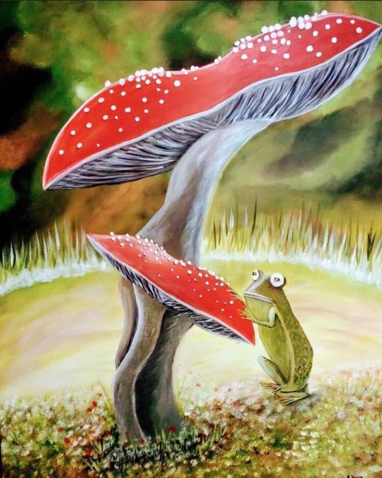 The Frog Painting by Ana Kandsmar | Saatchi Art
