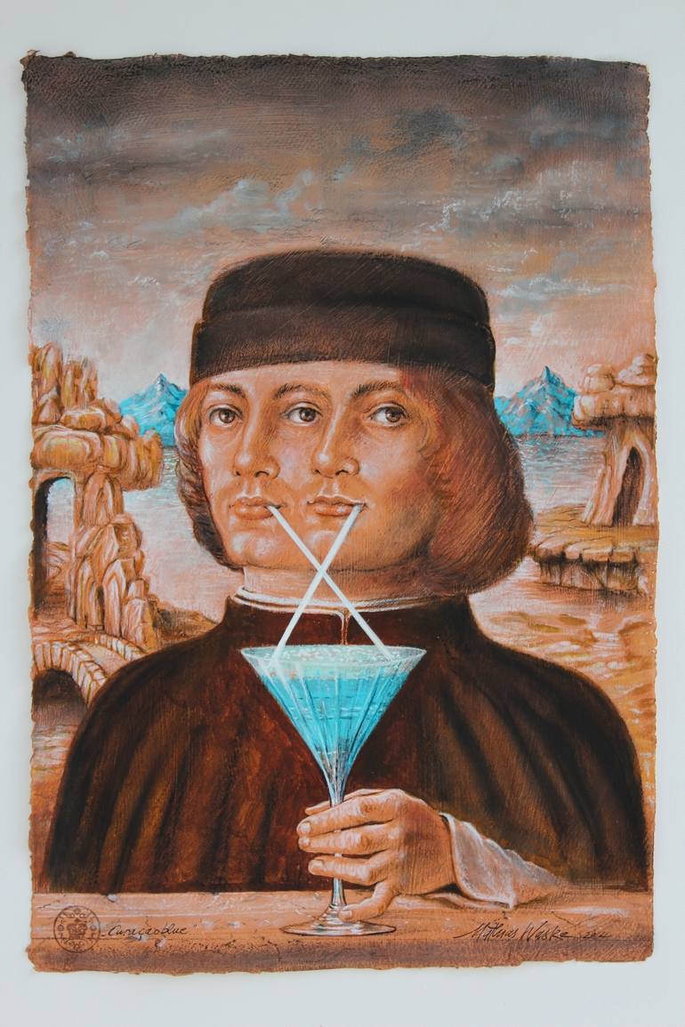 CURACAO BLUE Drawing by Mathias Waske | Saatchi Art