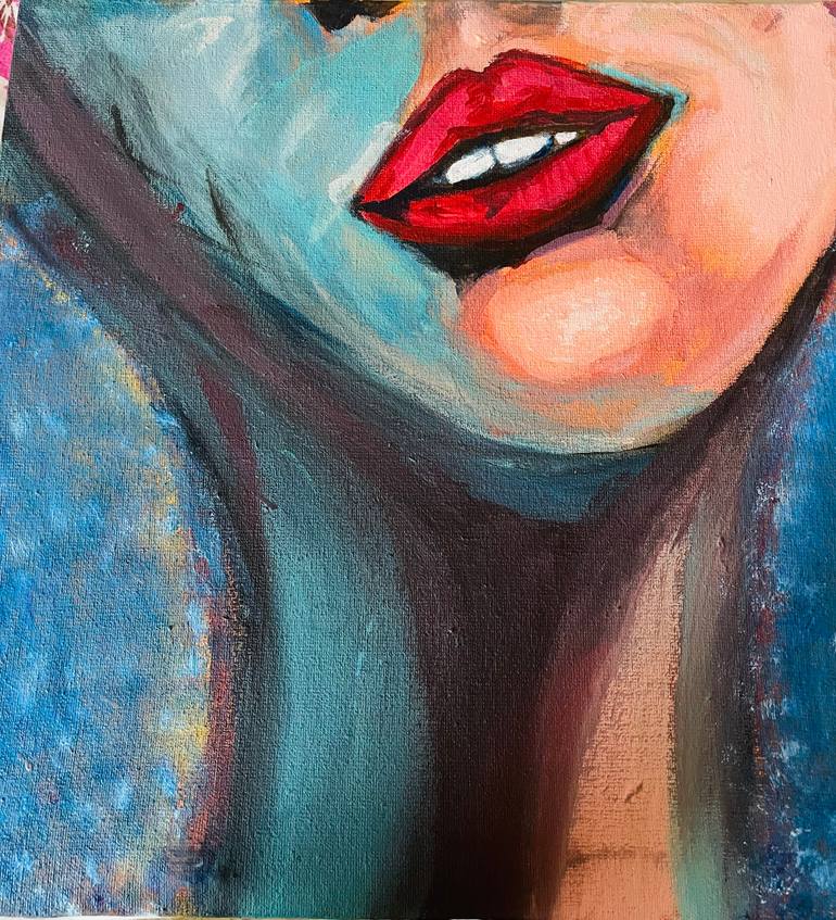 Abstract face Painting by Hifza Samad | Saatchi Art