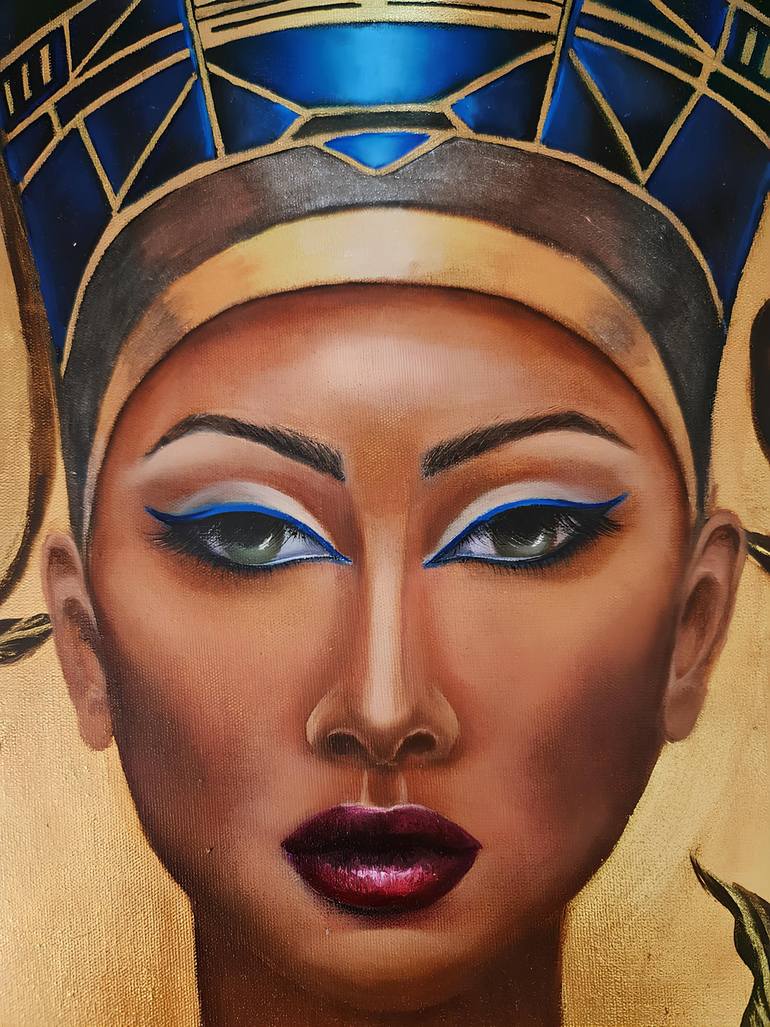 Nefertiti.Oil Painting Painting by Greta Atlama | Saatchi Art