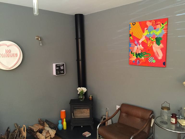 Untitled (Orange and Green) Painting by James Tebbutt | Saatchi Art