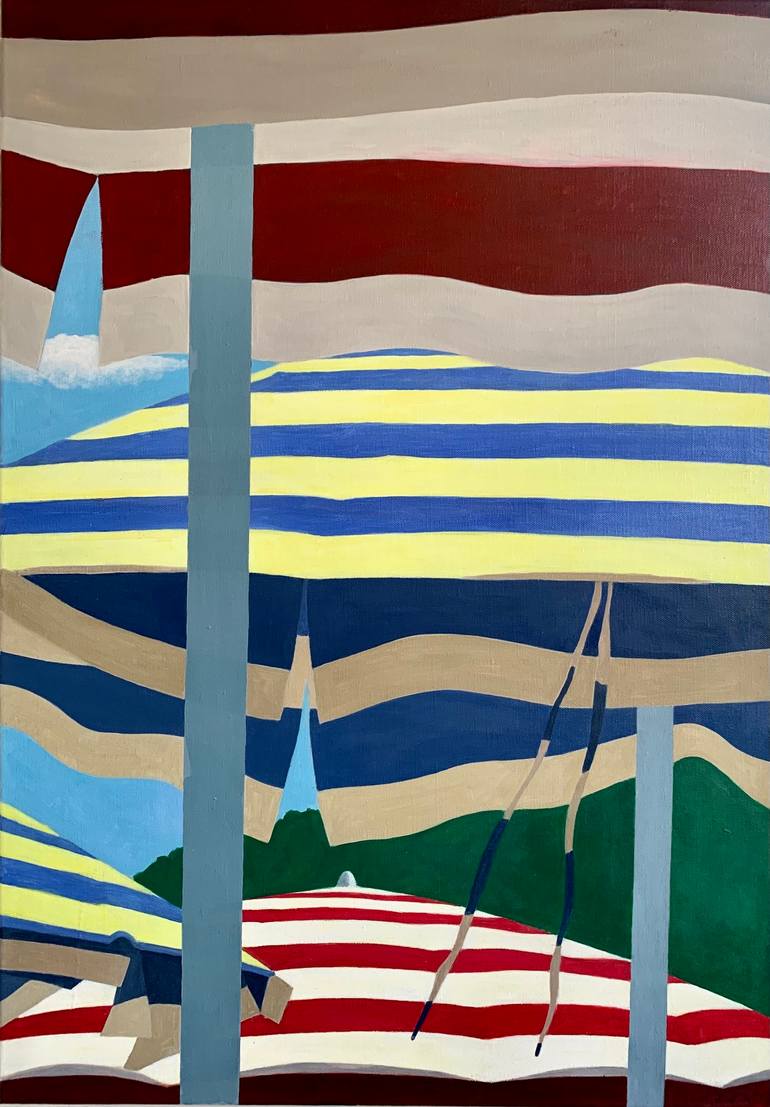 Ombrellone marche Painting by Michael Tarr | Saatchi Art