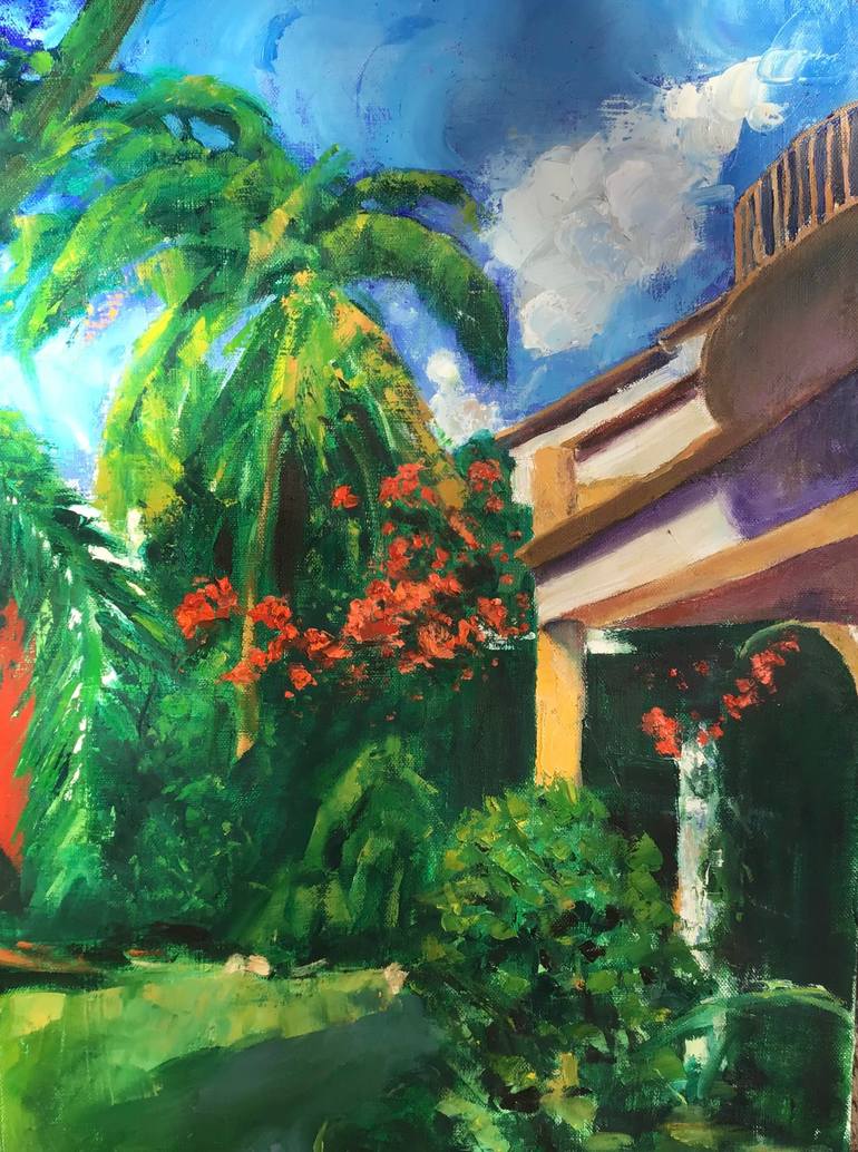 Primera edificio en Playacar Painting by Jim Mcgorty | Saatchi Art