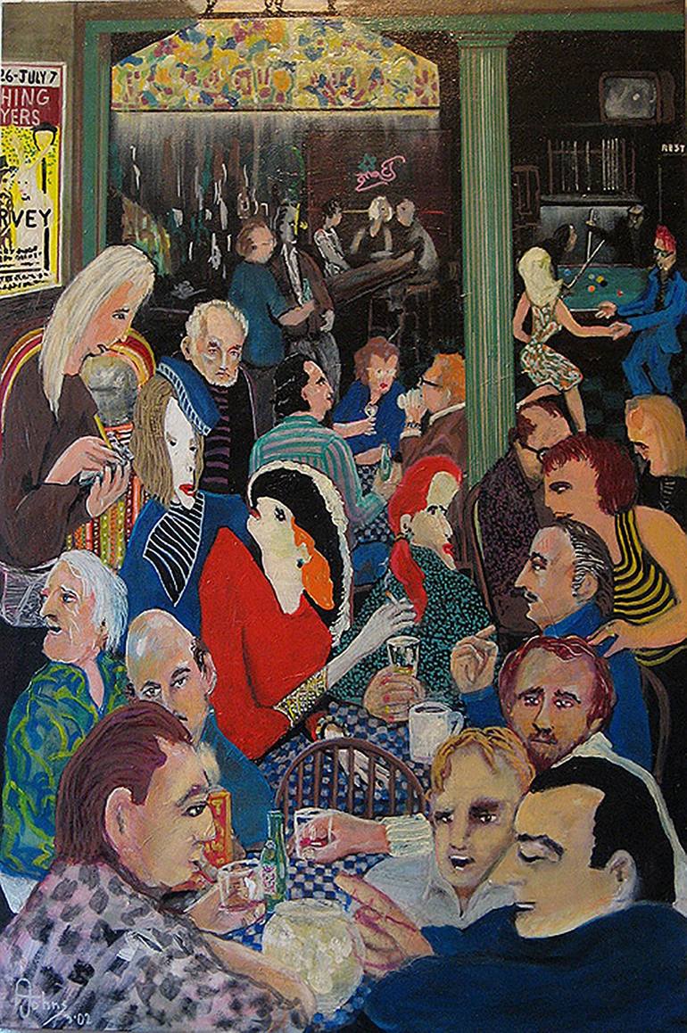THE PLACE ACTORS GO AFTER THE SHOW Painting by Andrew Johns | Saatchi Art