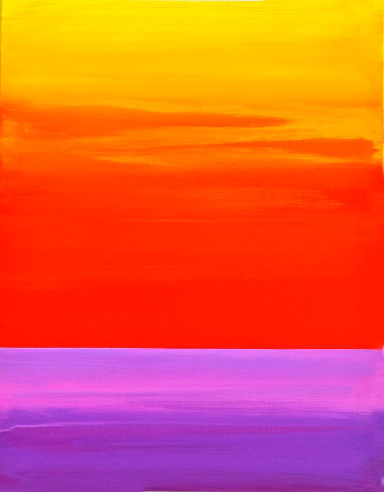 Kouklia Sunset Painting by Derek Harris | Saatchi Art