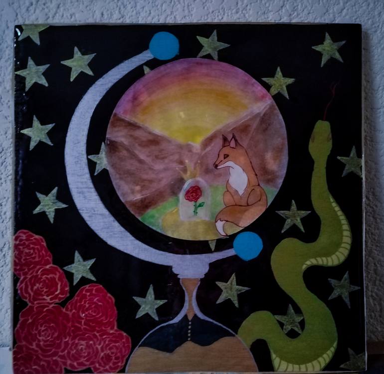 El principito en las estrellas Painting by Fernanda Jerez | Saatchi Art