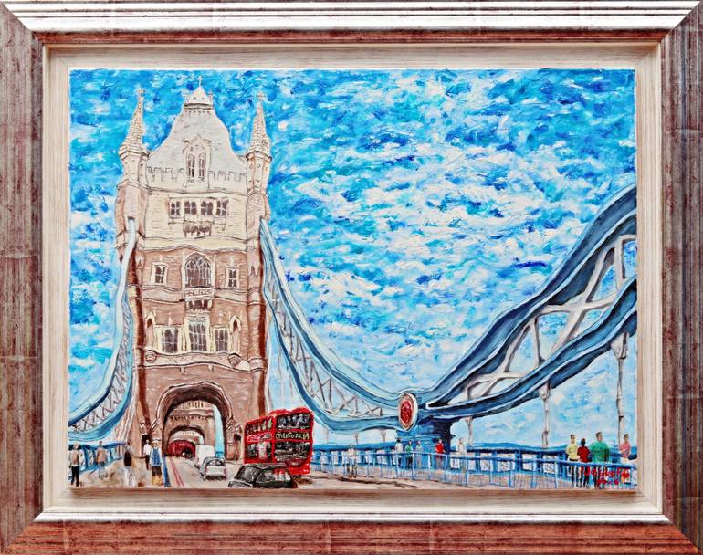 The smille of the bridge. Oil painting by Jesús Gómez Painting by Jesus ...